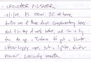 Croucher Pilsner | Beer Diary